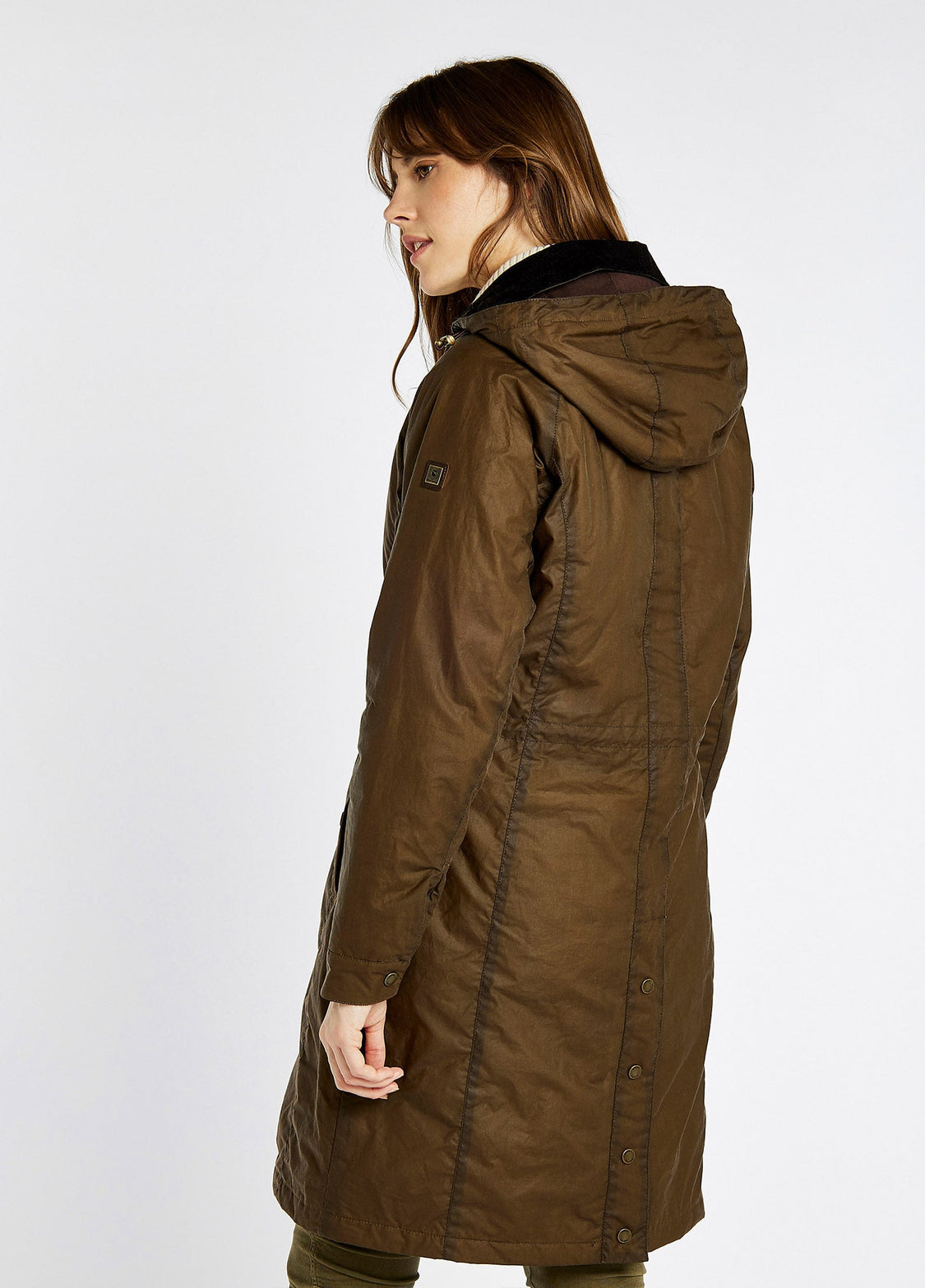 Redington Ladies' Long Waxed Cotton Coat - Ginger