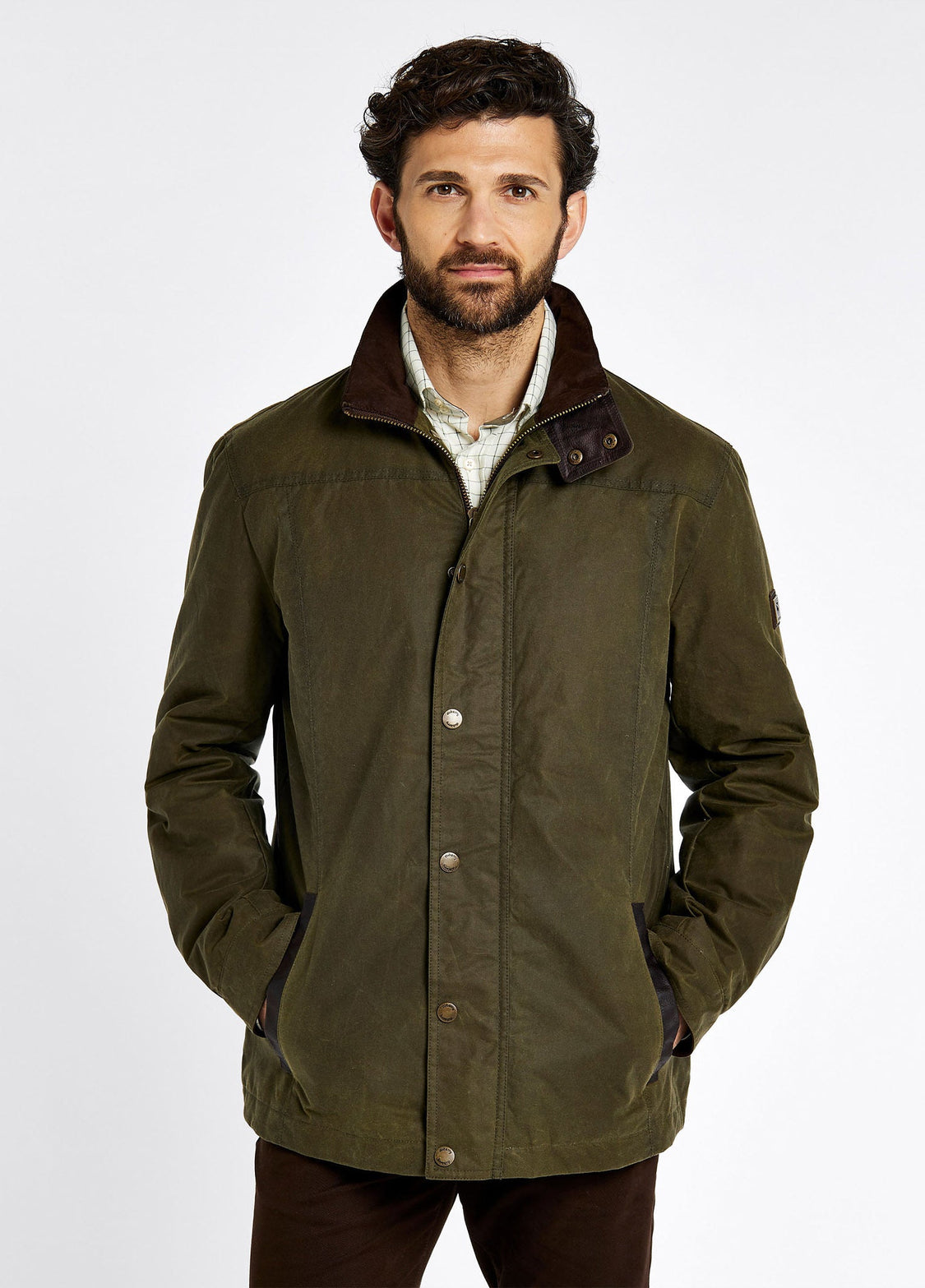 Carrickfergus Men's Waxed Cotton Jacket - Fennel